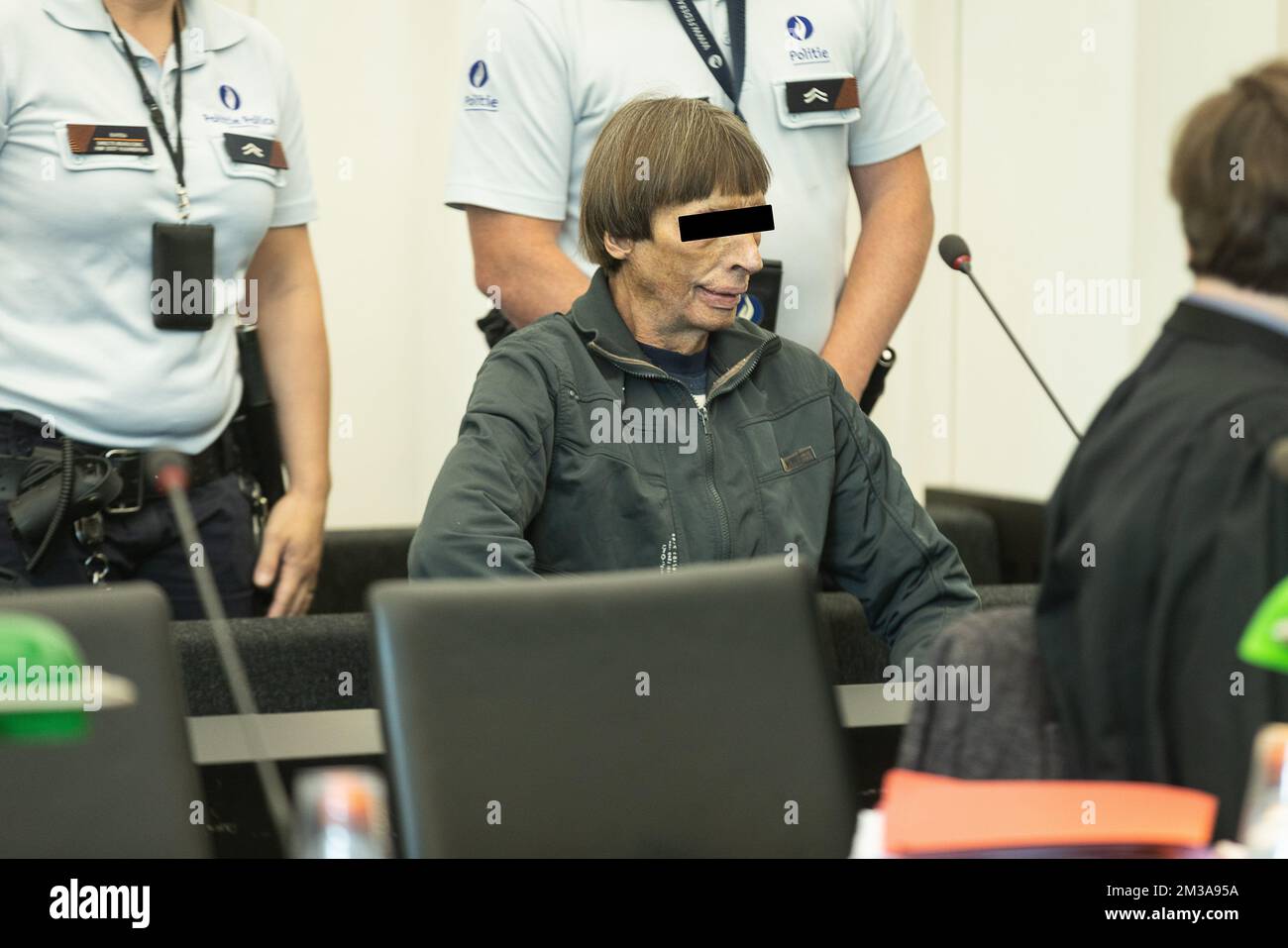 the accused Guy Pardaens pictured during the first day of the assizes ...