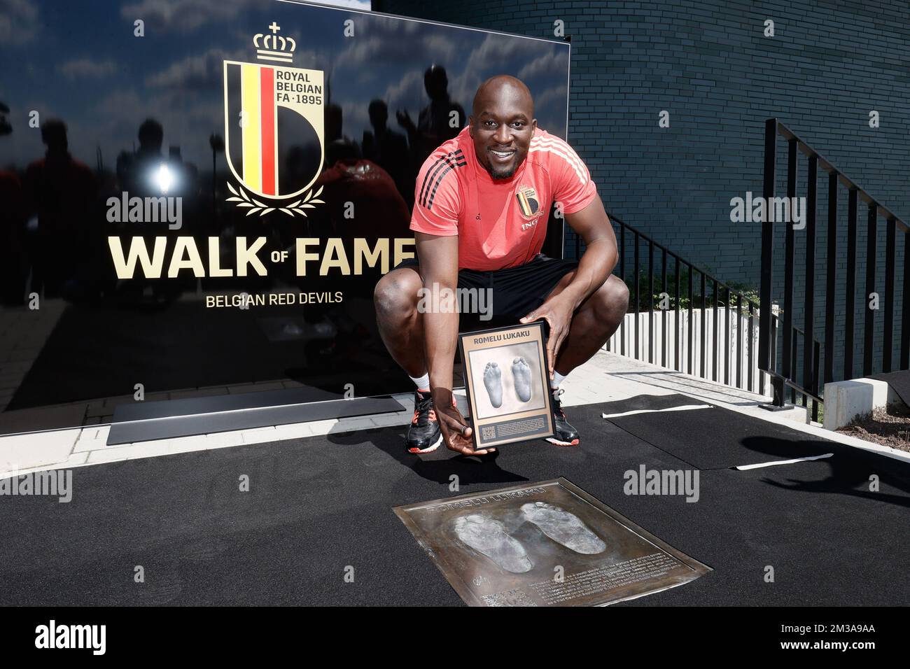 Belgium's Romelu Lukaku pictured during the inauguration of the 'Walk ...