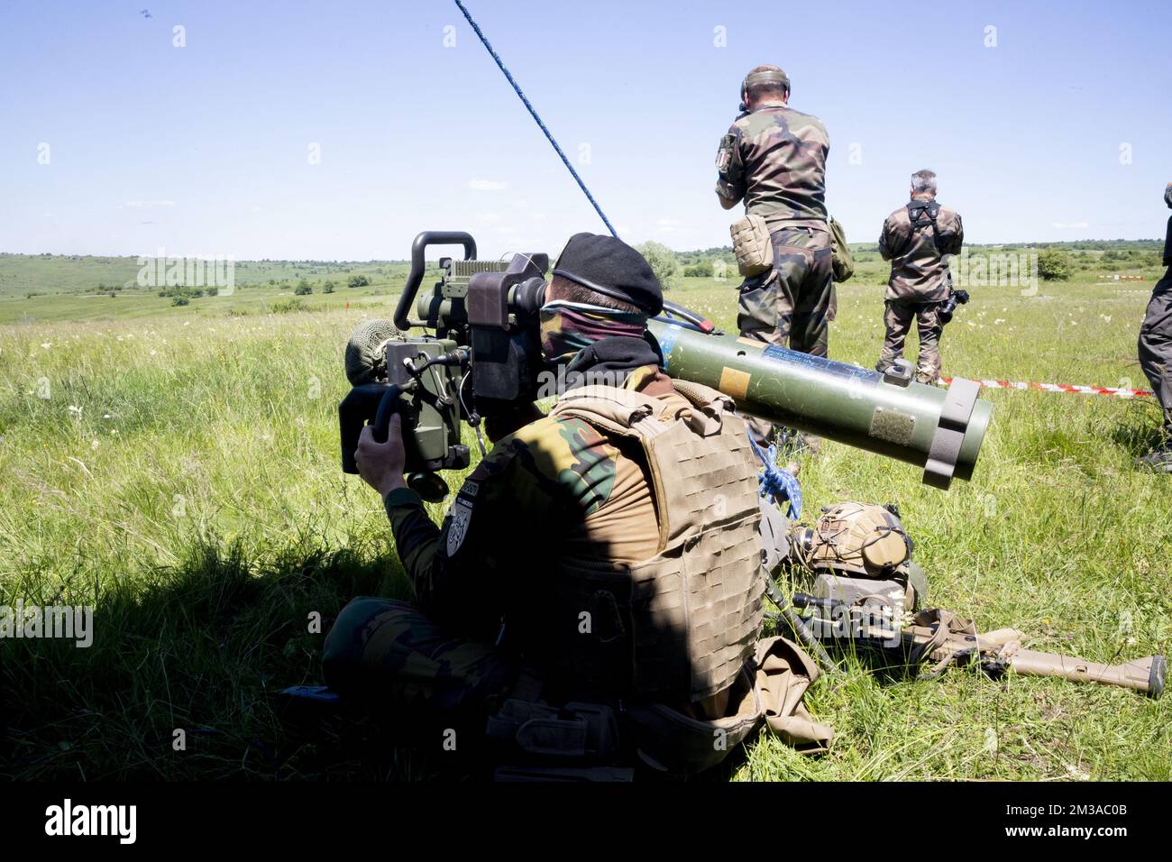 The Belgian army detachment in Cincu, Romania holds an exercise on ...