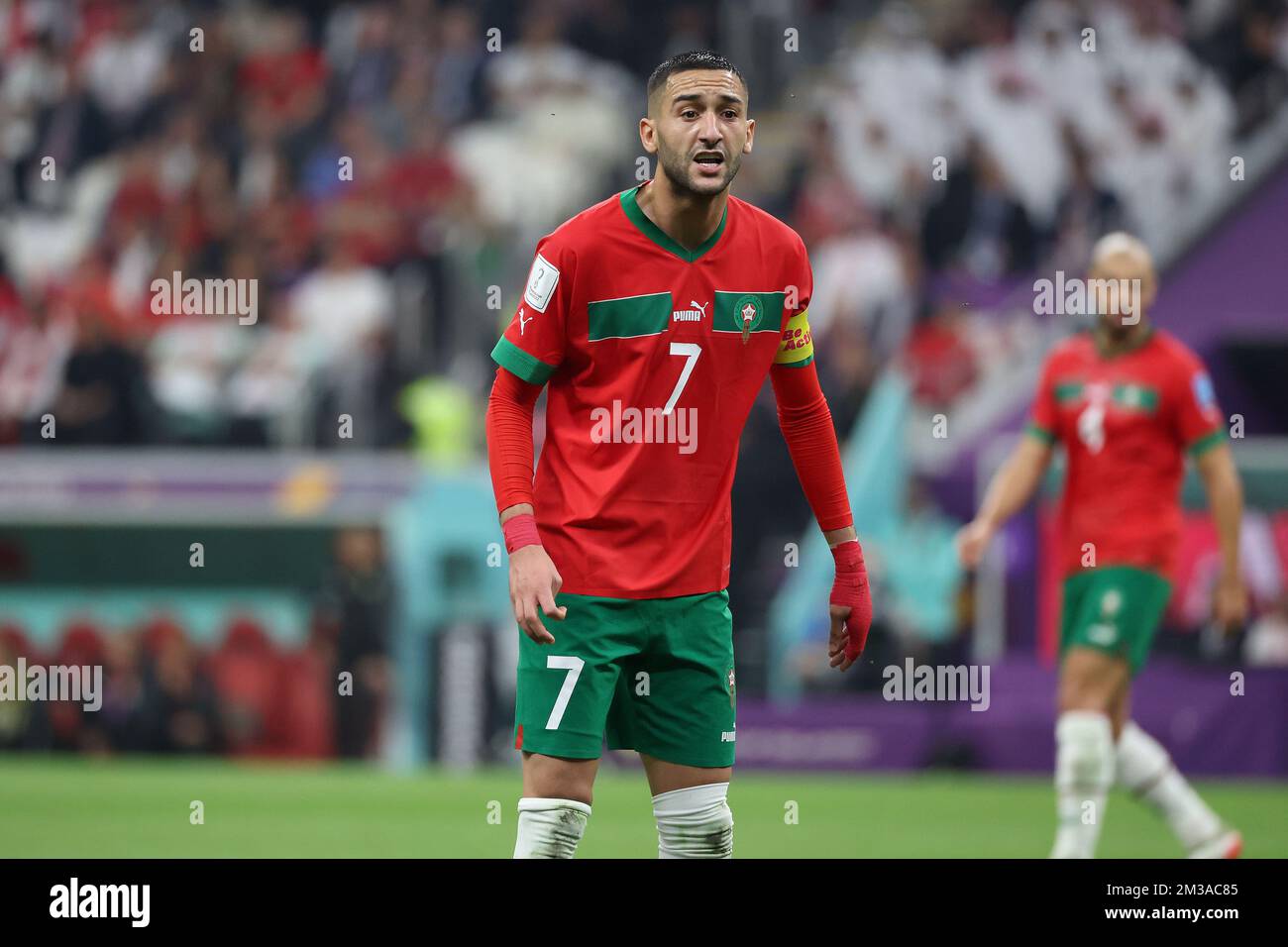 Hakim Ziyech of Morocco during the FIFA World Cup 2022, Semi-final ...