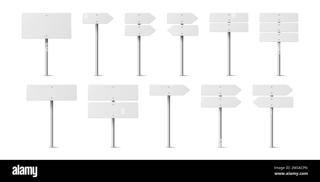 Blank White Stop Sign