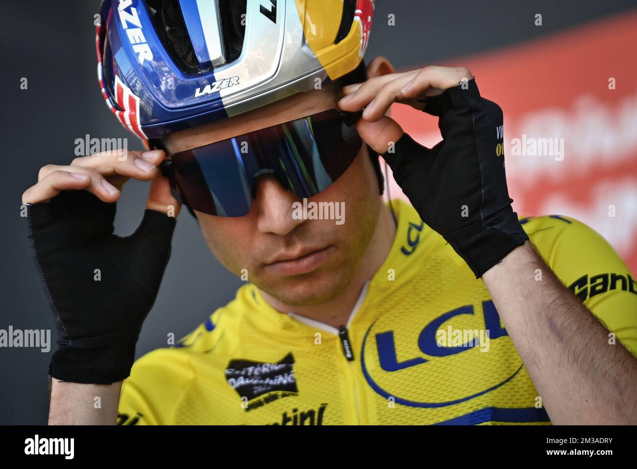 Belgian Wout Van Aert of Team Jumbo-Visma pictured at the start of ...