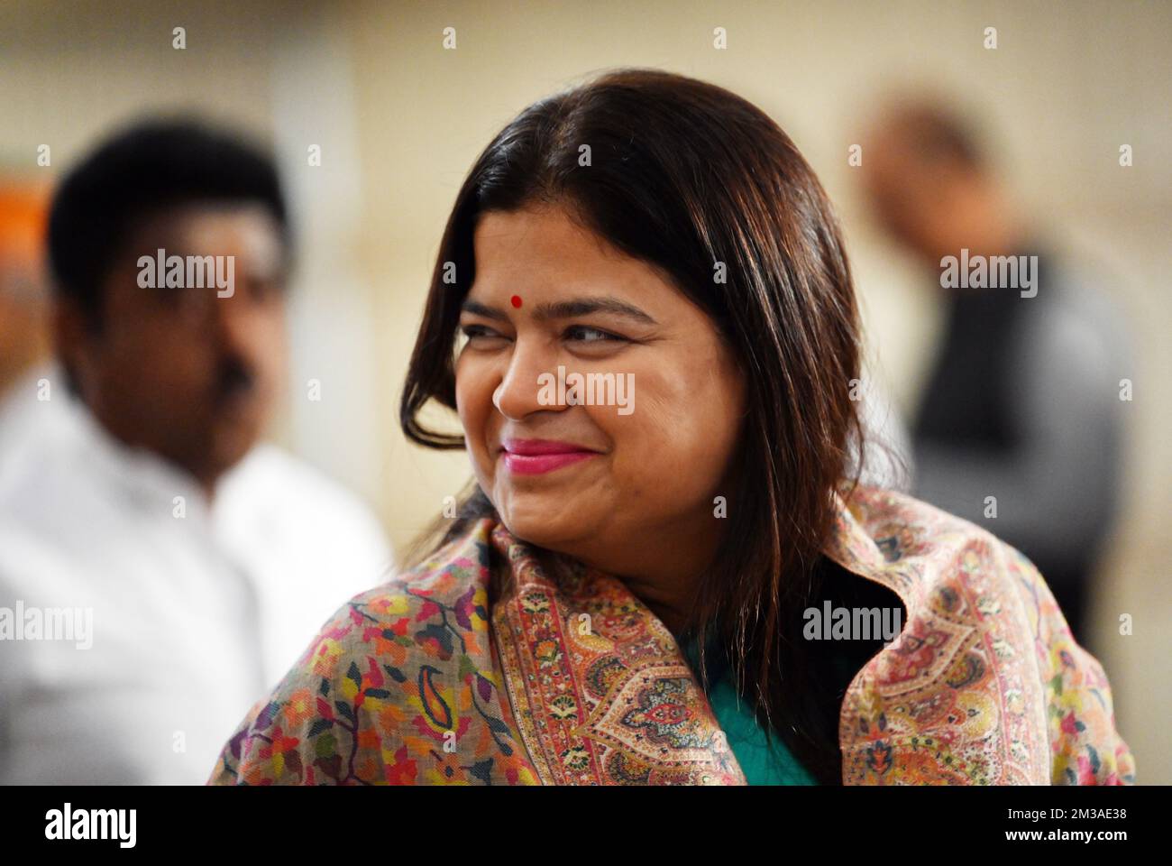 NEW DELHI, INDIA - DECEMBER 14: BJP MP Poonam Mahajan arrives to attend ...