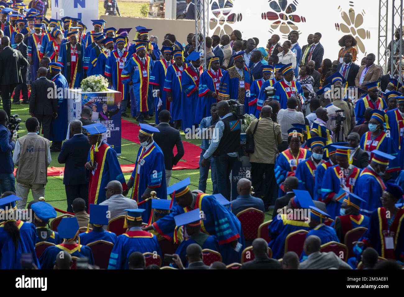 Illustration picture shows a visit to Lubumbashi University, during an ...