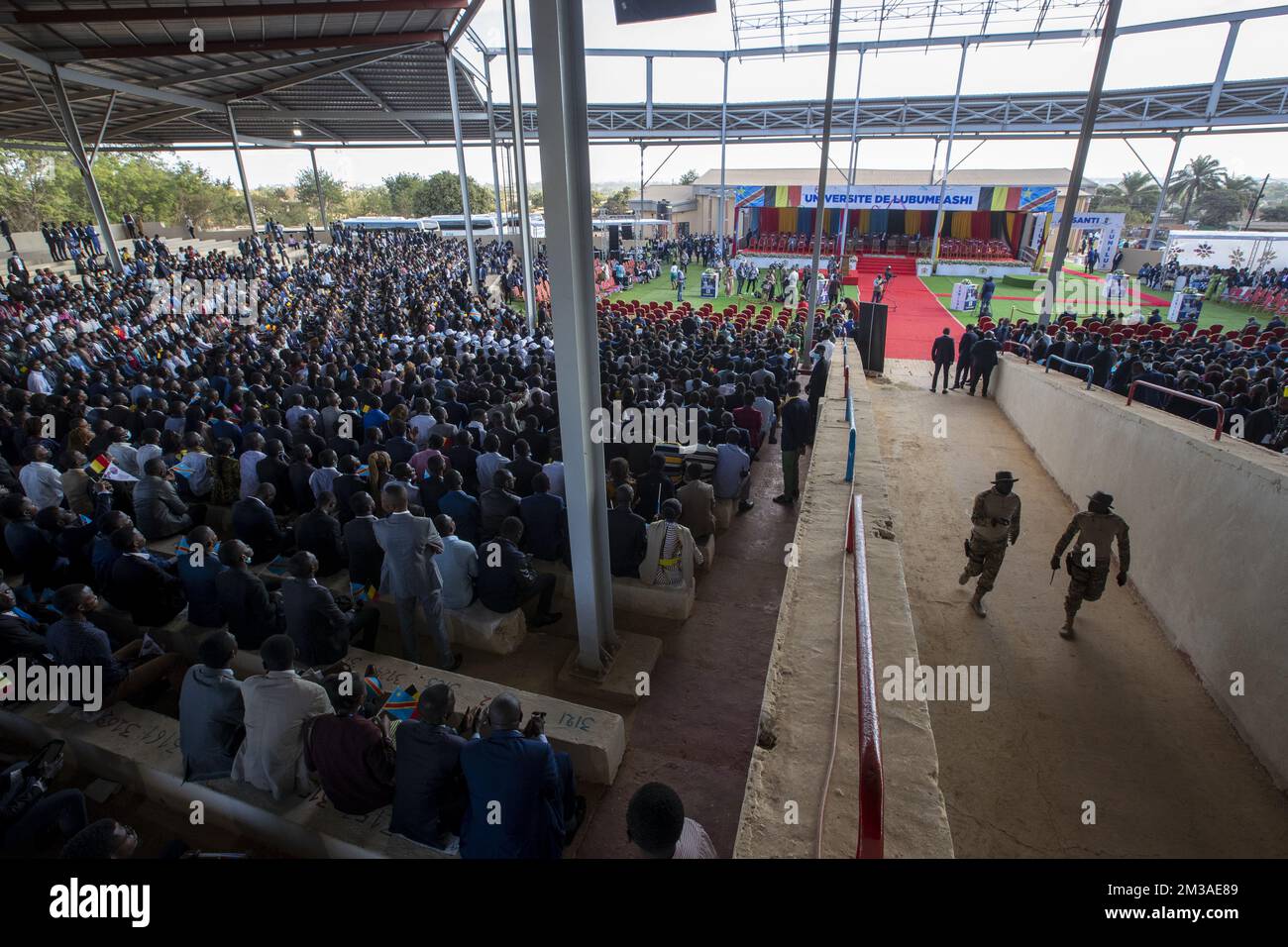 Illustration picture shows a visit to Lubumbashi University, during an ...