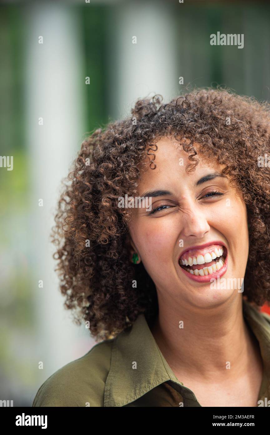 Groen new co-chairwoman Nadia Naji is seen at the presentation of the ...