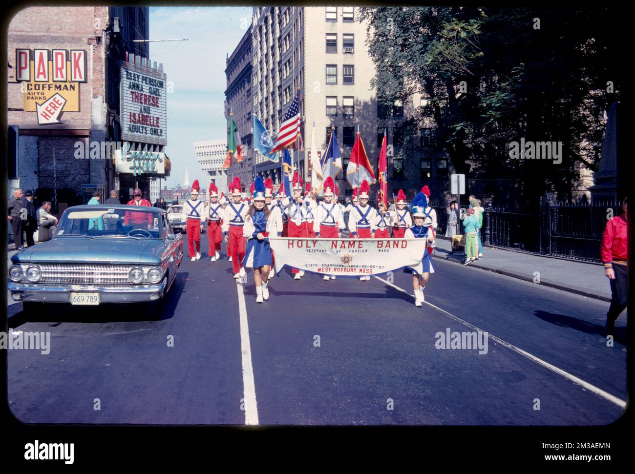 Holy Name Band in parade, Tremont Street, Boston , Parades ...