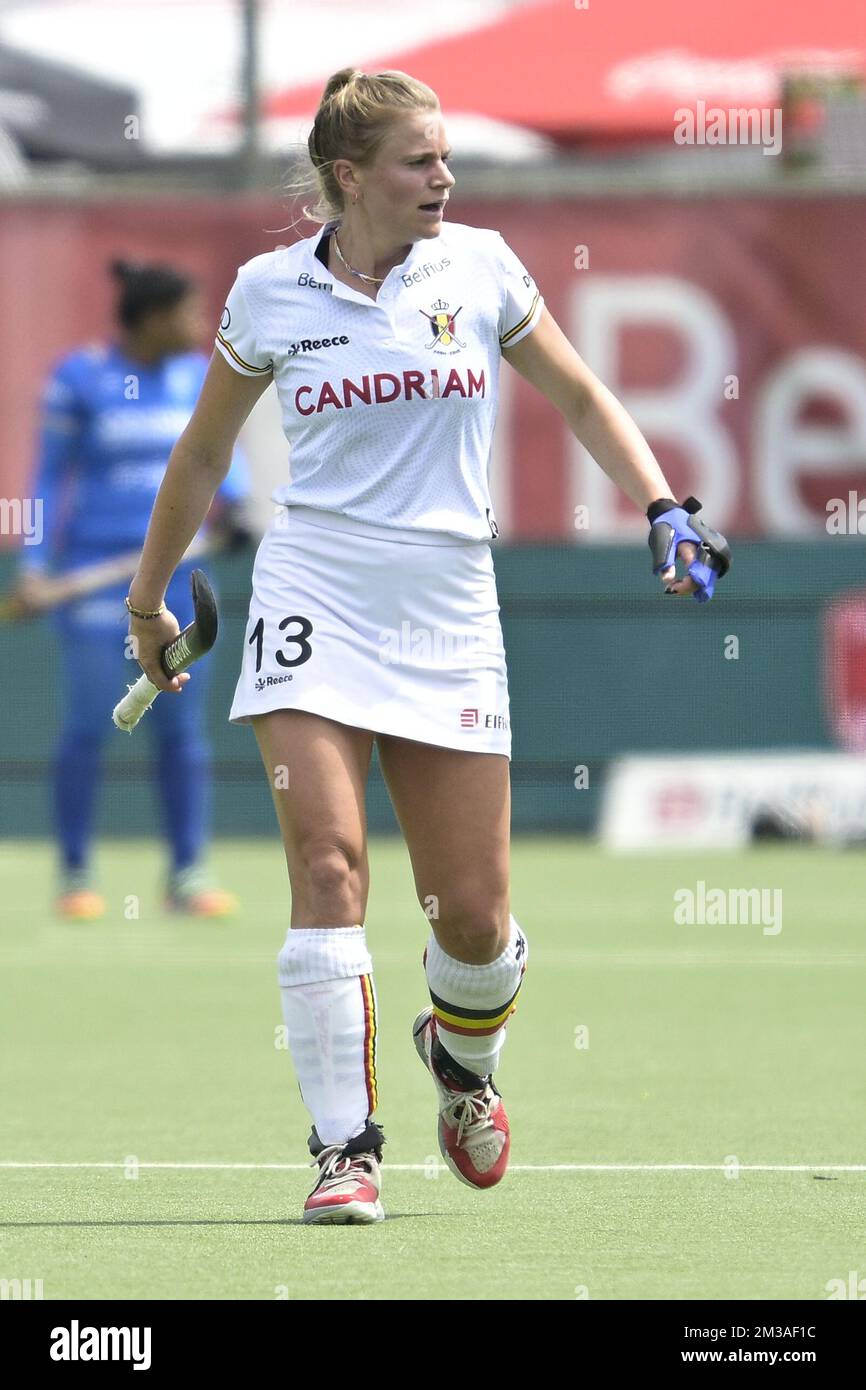 Belgium's Alix Gerniers pictured during a hockey match between the ...