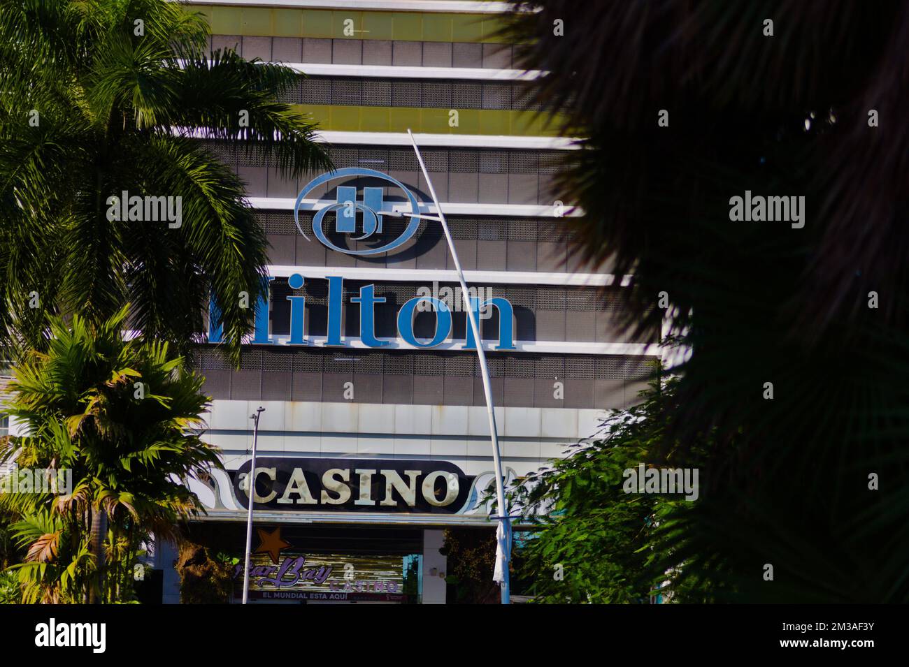hotel name of the hamilton chain in panama city Stock Photo - Alamy