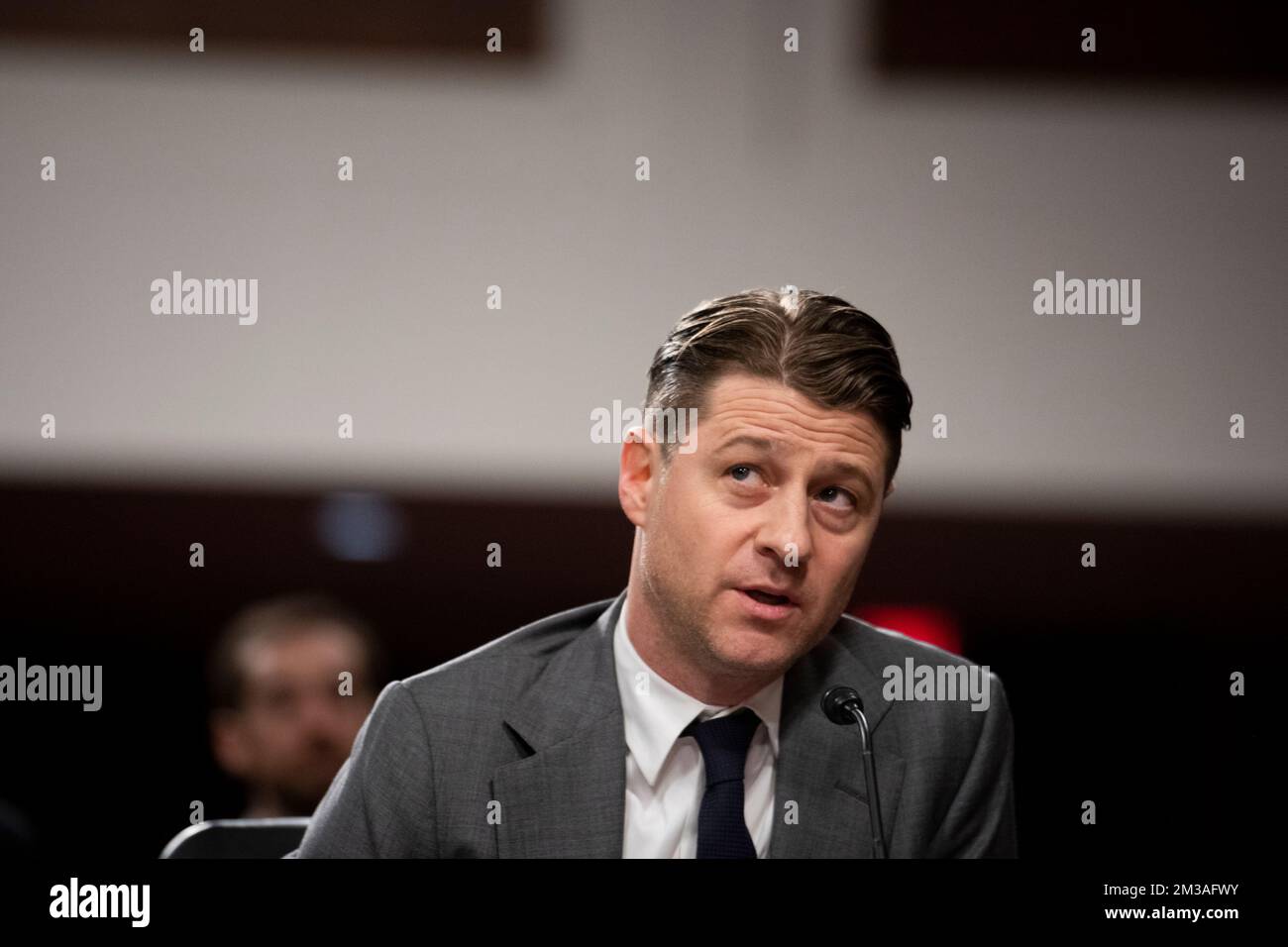 Actor And Author Ben McKenzie Schenkkan appears before a Senate ...