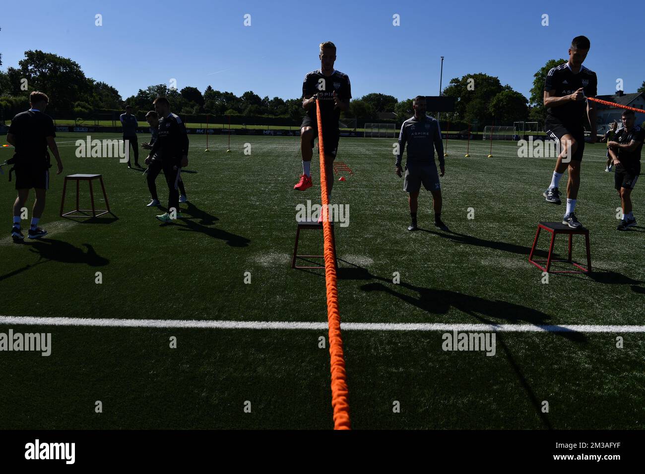 Illustration picture taken during a training session ahead of the 2022 ...