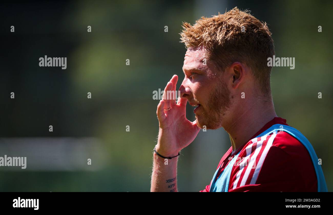 Standard's Renaud Emond pictured during a training session ahead of the ...