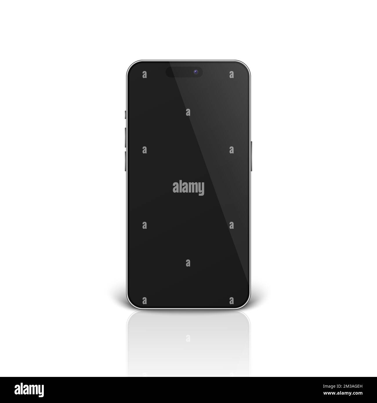 Vector 3d Realistic Silver, Chrome, Steel Modern Smartphone Design ...