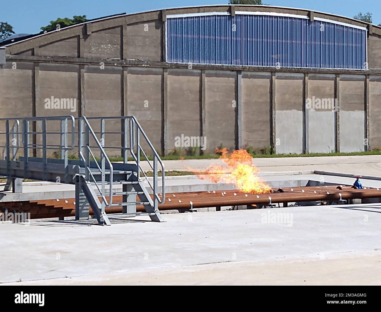 Illustration picture shows a demonstration during the inauguration of ...