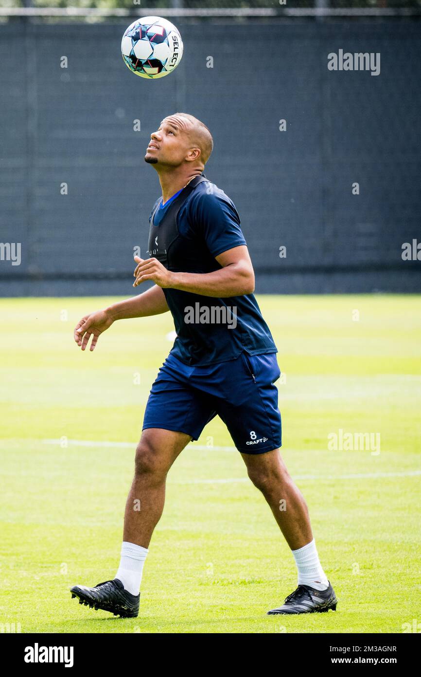 Gent's Vadis Odjidja-Ofoe pictured in action during a training session ...