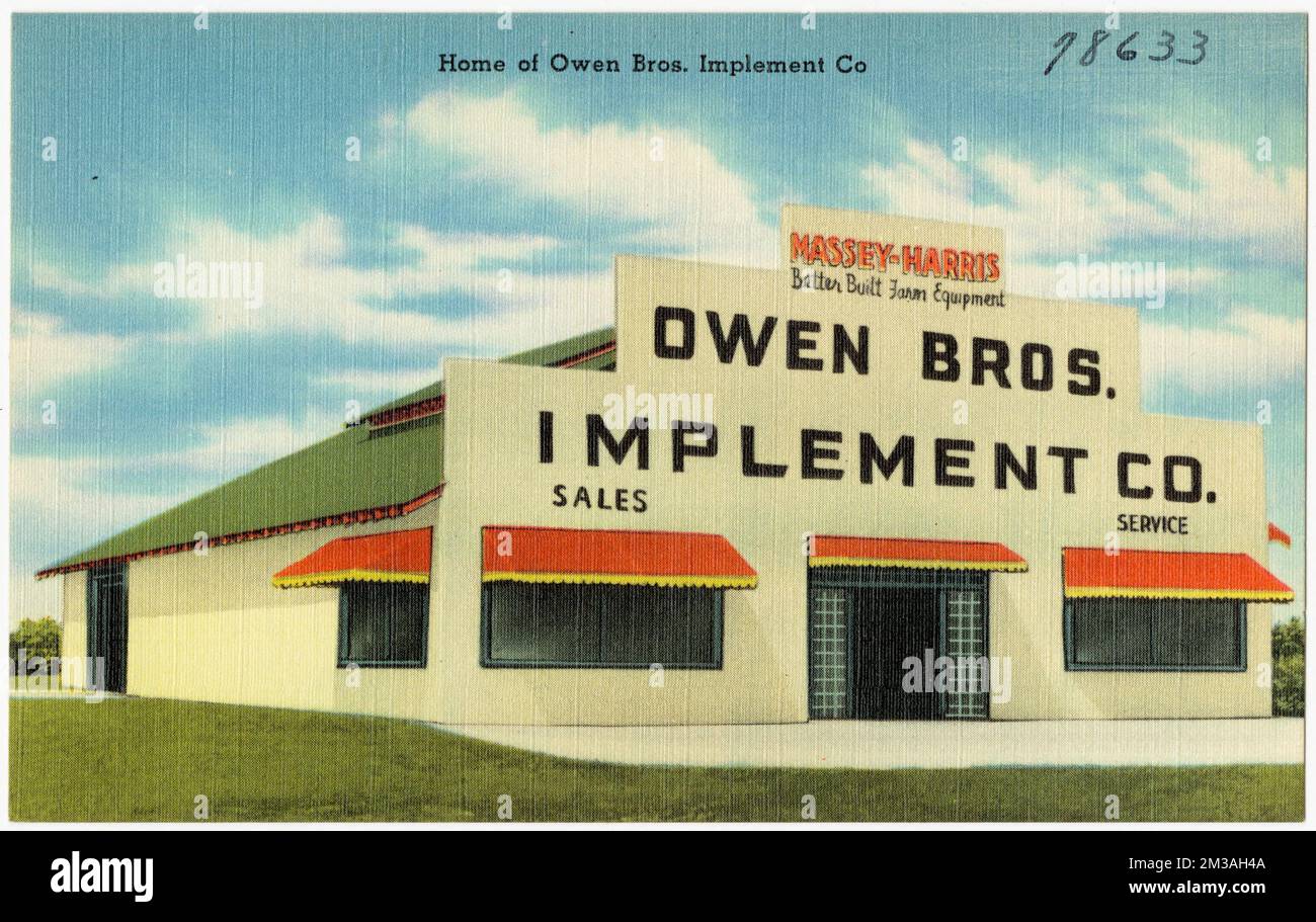 Home of Owen Bros. Implement Co. , Commercial facilities, Tichnor Brothers Collection, postcards ...