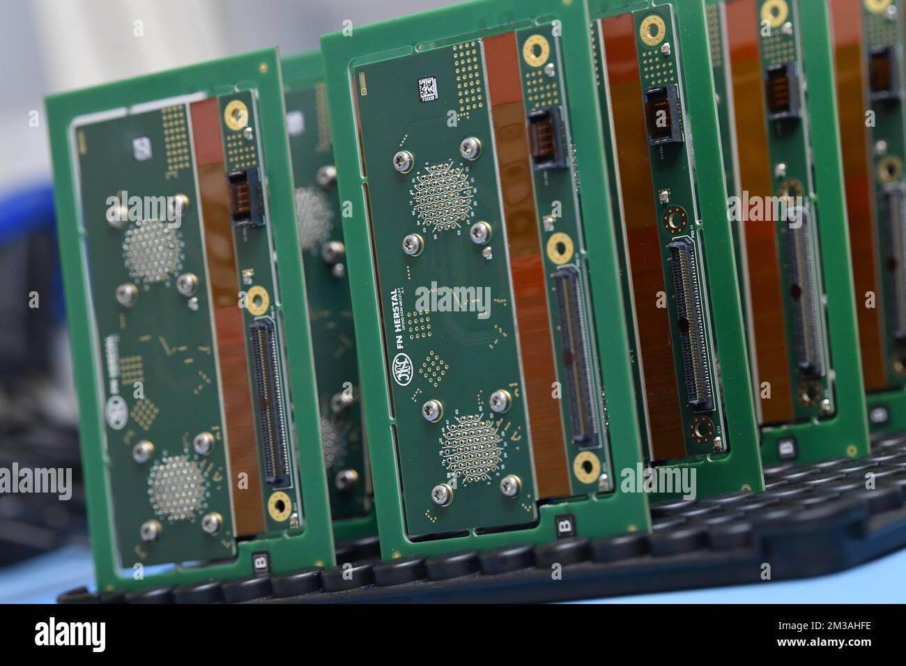 Illustration picture shows the inauguration of the Herstal Group's new ...