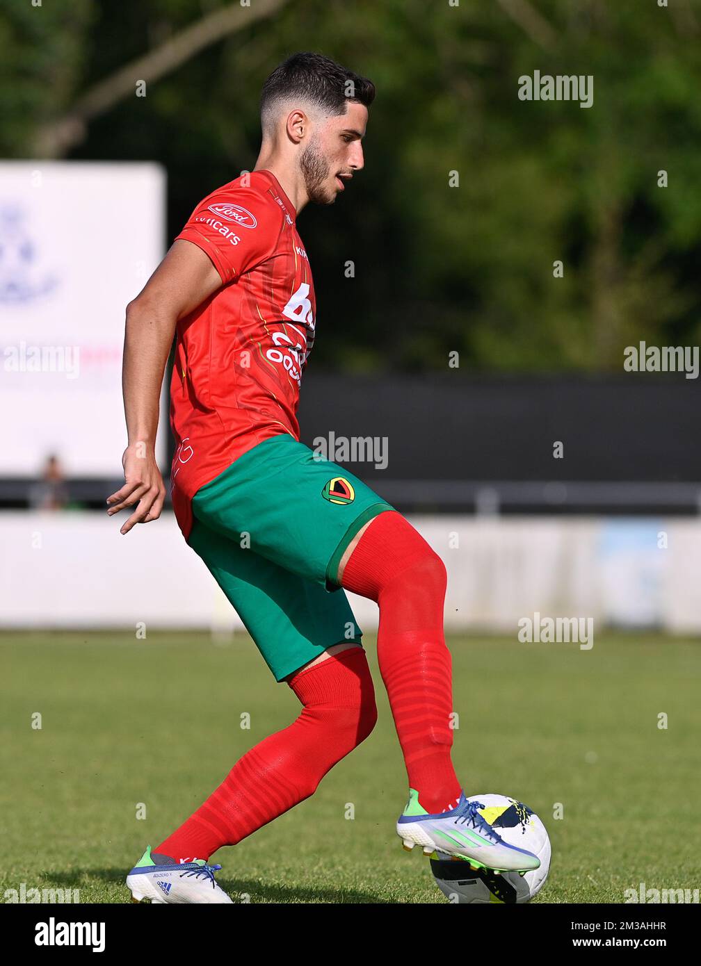Oostende's Evangelos Evan Patoulidis pictured in action during a ...