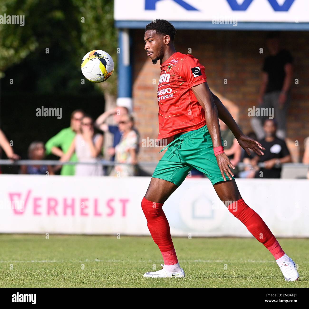Oostende's Zech Medley pictured in action during a friendly game ...