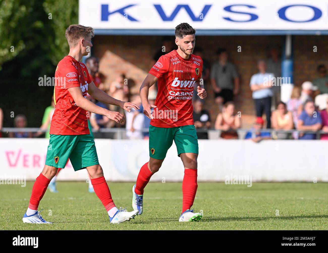 Oostende's Vincent Koziello and Oostende's Evangelos Evan Patoulidis ...