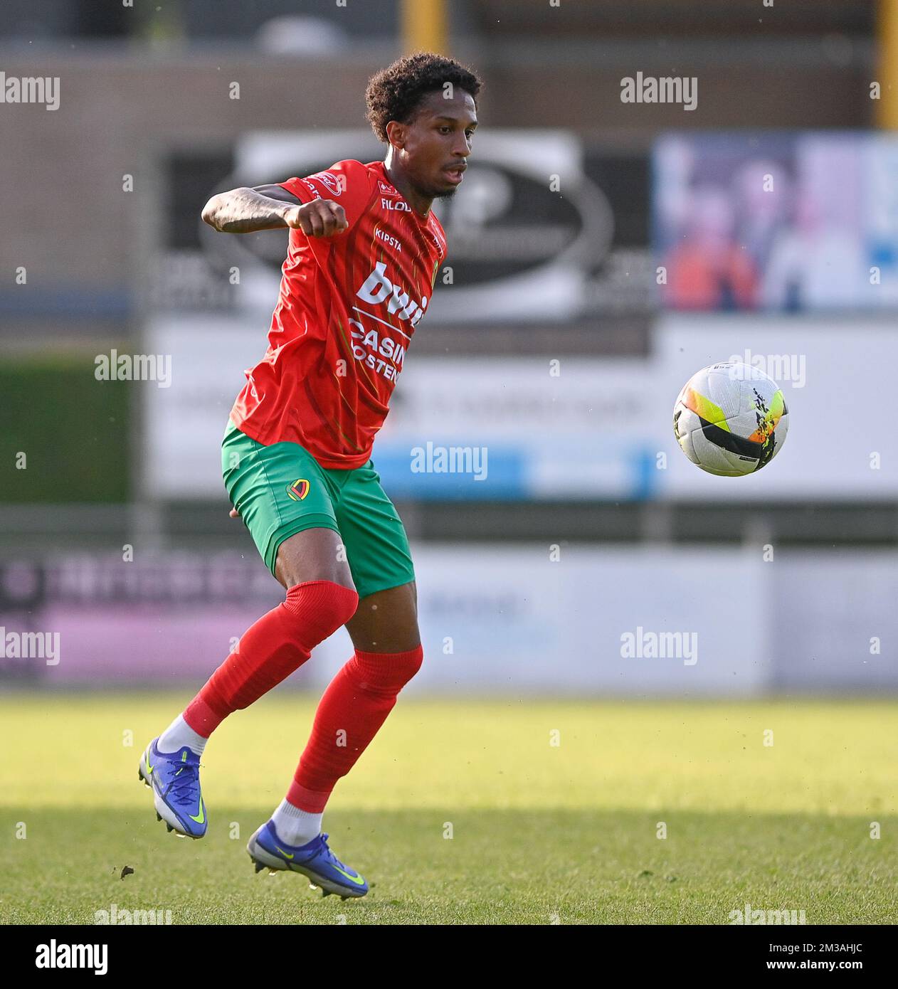 Oostende's Kyle Duncan pictured in action during a friendly game ...