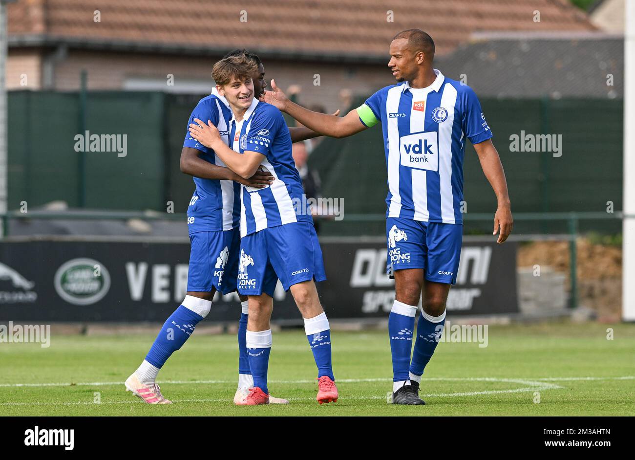 Gent's Robbie Van Hauter and Gent's Vadis Odjidja-Ofoe celebrate after ...