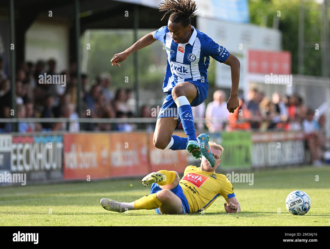 Gent's David Mukuna Trouet pictured in action during a friendly game ...