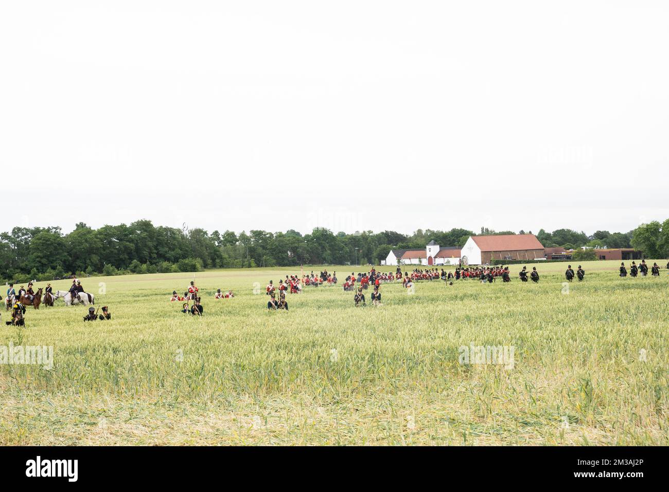 Illustration picture shows the re-enactment of the Battle of Waterloo ...