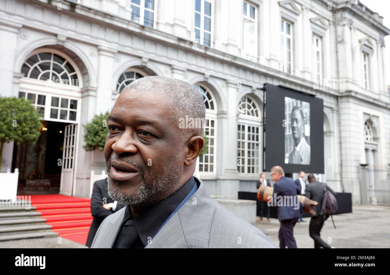 Roland Lumumba arrives for an official ceremony to return the remains ...