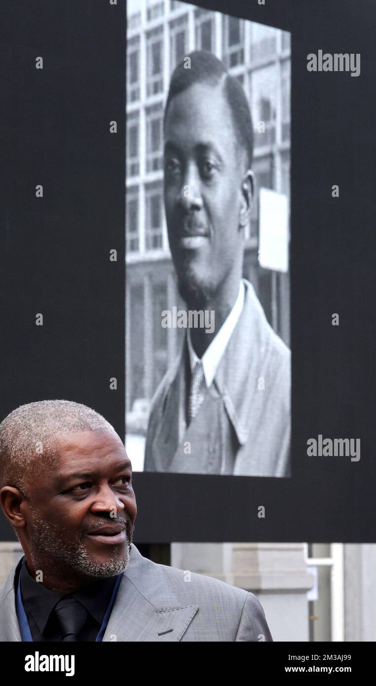 Roland Lumumba arrives for an official ceremony to return the remains ...