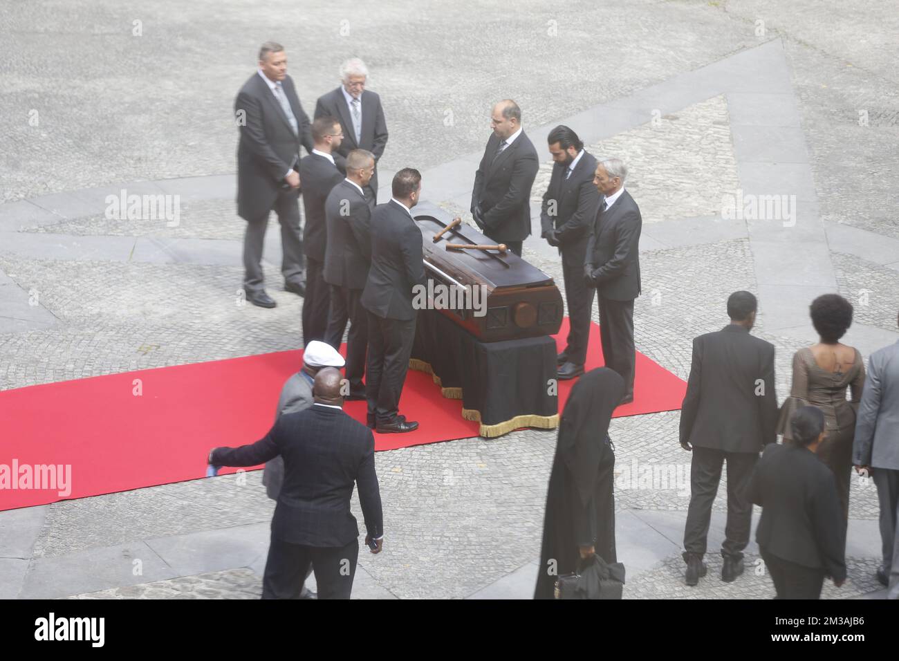Illustration picture shows an official ceremony to return the remains ...