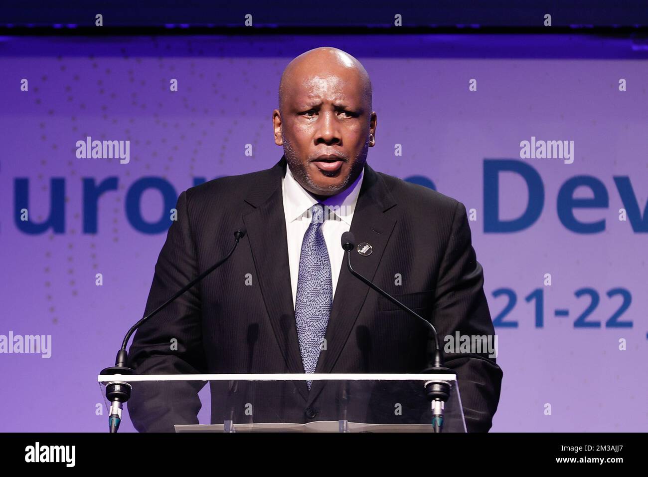 King Letsie III of Lesotho pictured during the European development ...