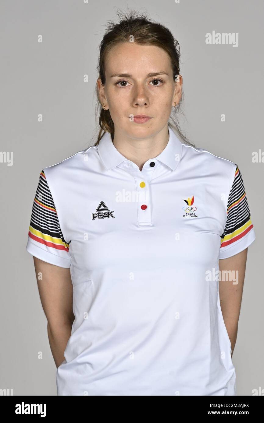 Stien Reyntjens poses for the photographer at a photoshoot for the ...