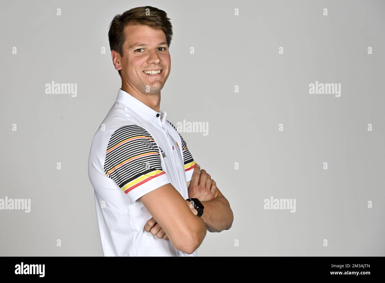 Lars Courtens poses for the photographer at a photoshoot for the ...