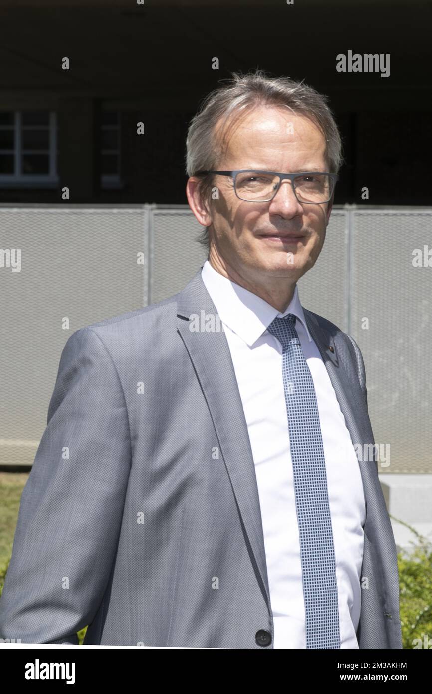 KU Leuven rector Luc Sels poses for the photographer during a ceremony ...