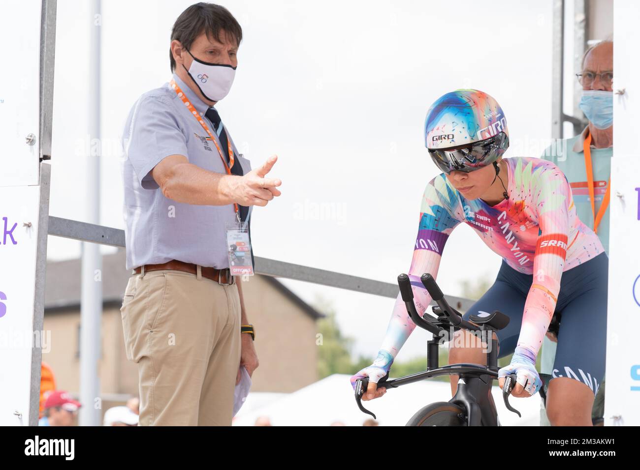 Belgian Shari Bossuyt of Canyon-SRAM pictured in action during the ...