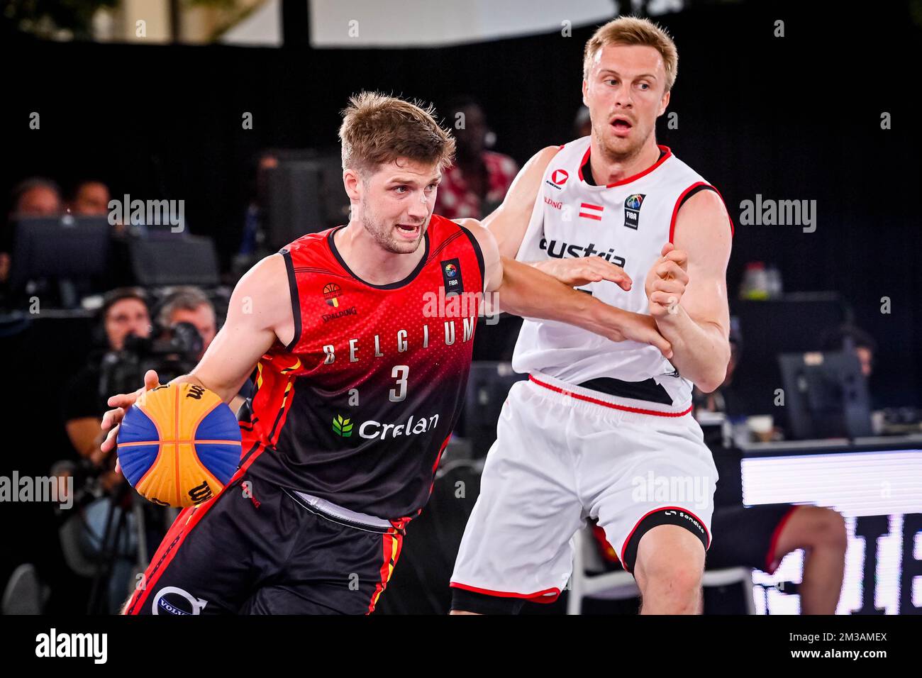 Belgium's Bryan De Valck pictured in action during a 3x3 basketball ...