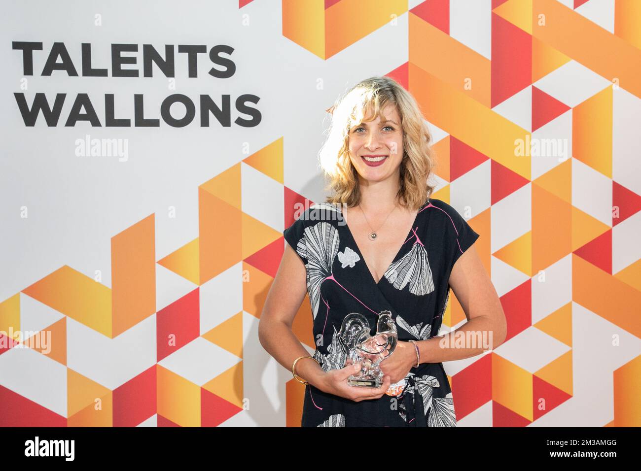 Walloon talent Social Stephanie Palgen poses for the photographer at a ...