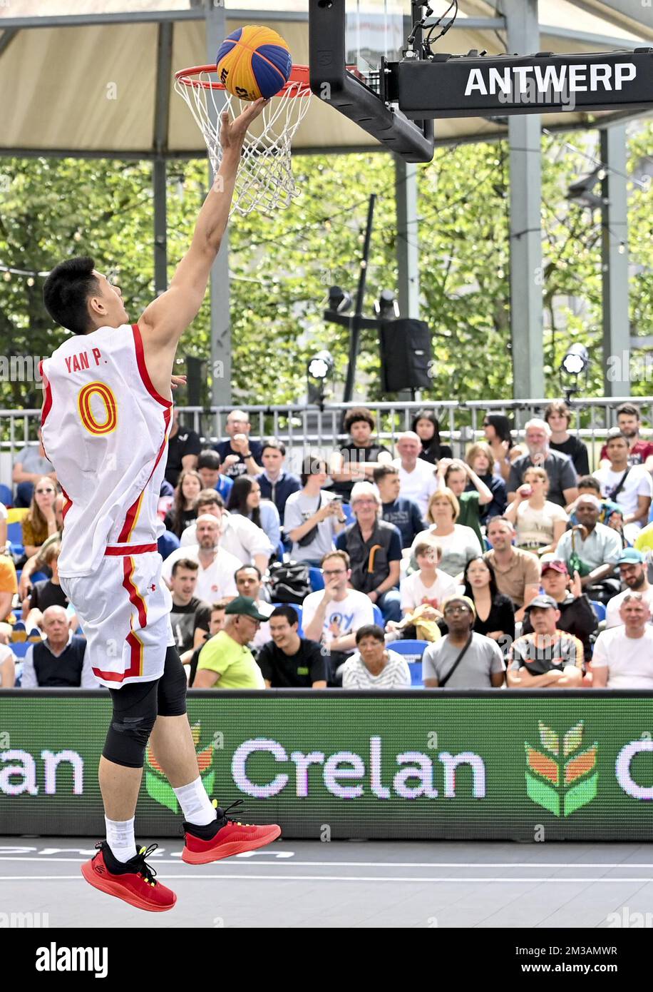 China's Peng Yan pictured during a 3x3 basketball game between Poland ...