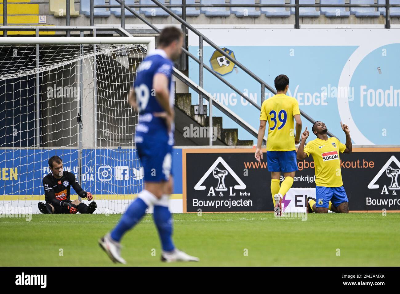 Westerlo's Lyle Foster scoring the 2-0 goal during a friendly soccer ...