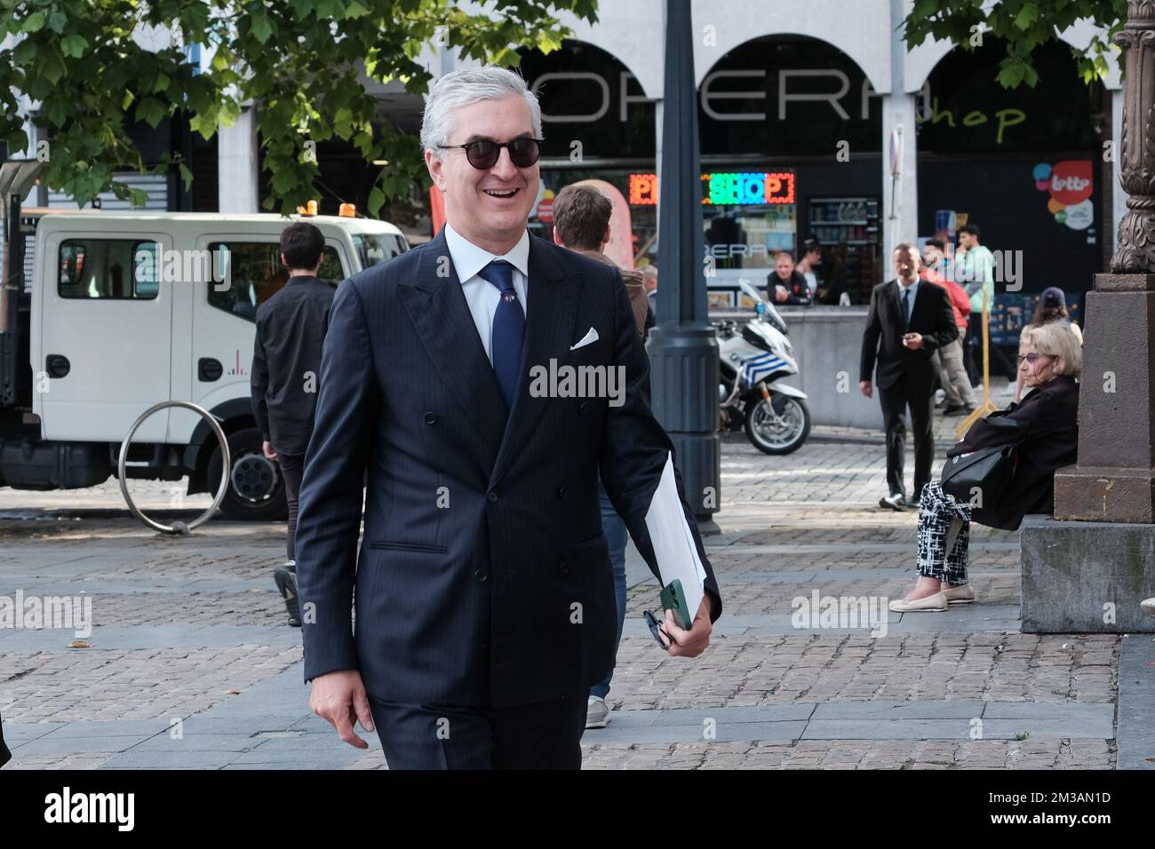 Italian ambassador Francesco Genuardi arrives for the 'Concert of ...