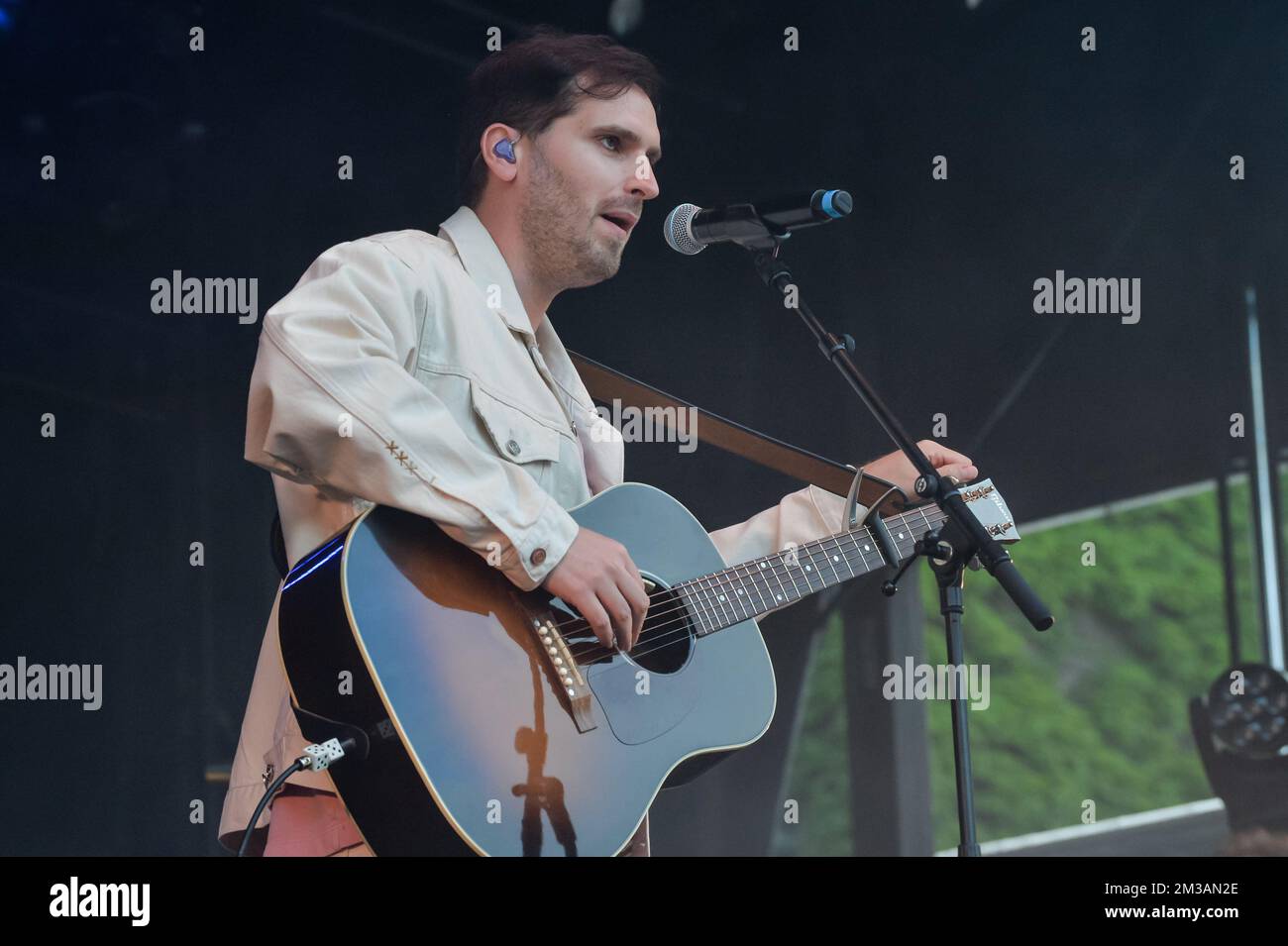 Singer Tom Dice of The Starlings performs at the first day of the Genk ...