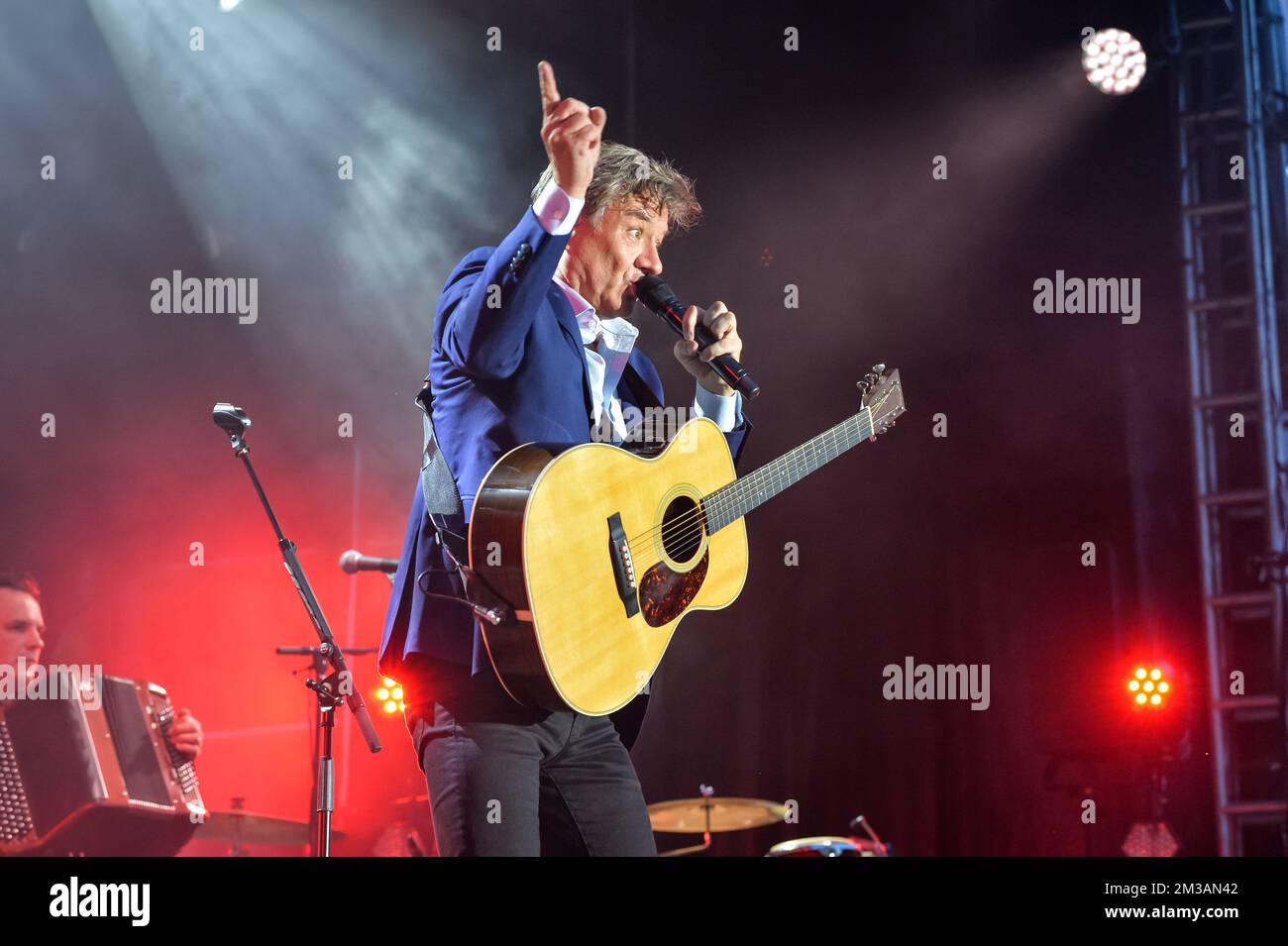 Singer Bart Peeters performs at the first day of the Genk on Stage free ...