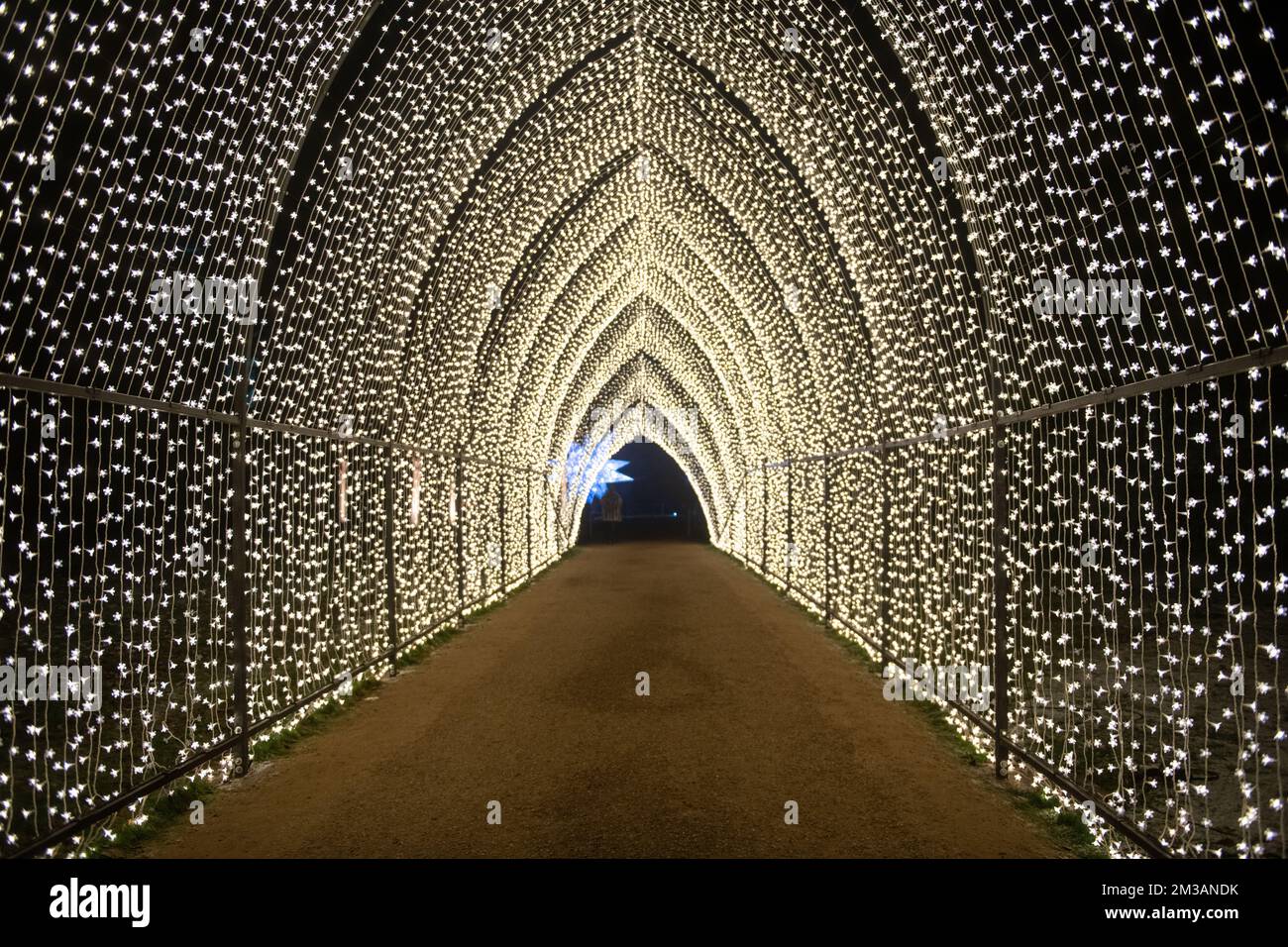 Light Arch at Blenheim Palace Light Trail, 13th December 2022 Stock ...