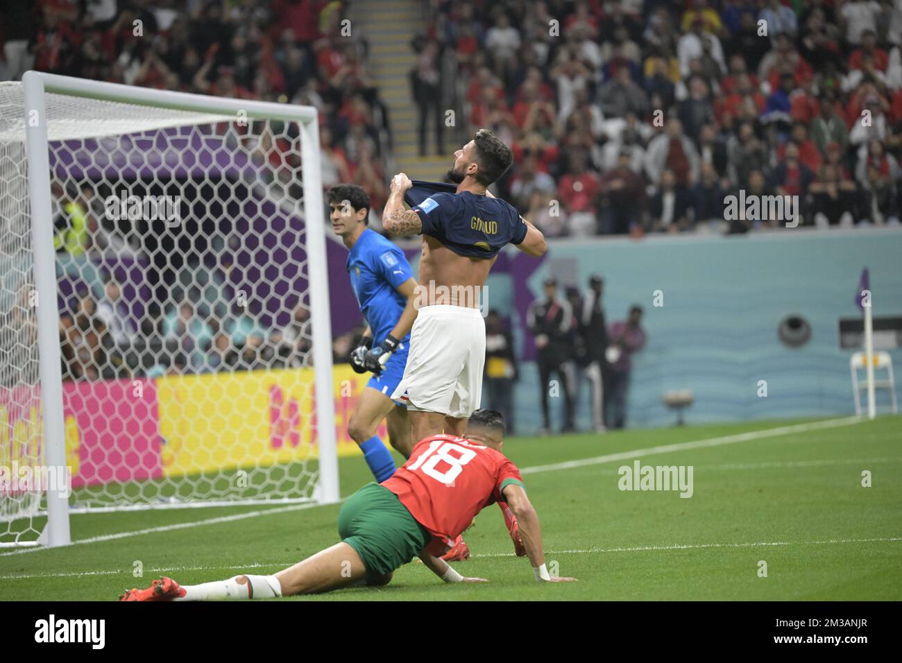 France v Morocco, FIFA World Cup 2022, Semi Final, Football, Al Bayt ...