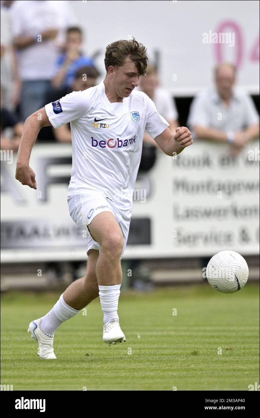 Genk's Mika Godts pictured in action during a friendly soccer match ...