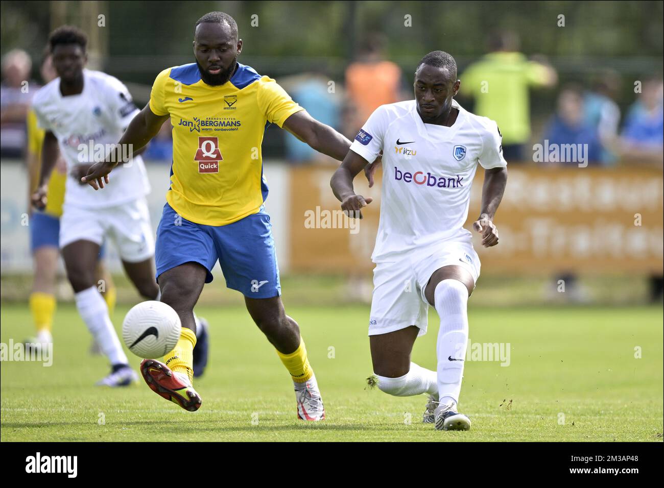 Genk's Mujaid Sadick Aliu fights for the ball a friendly soccer match ...