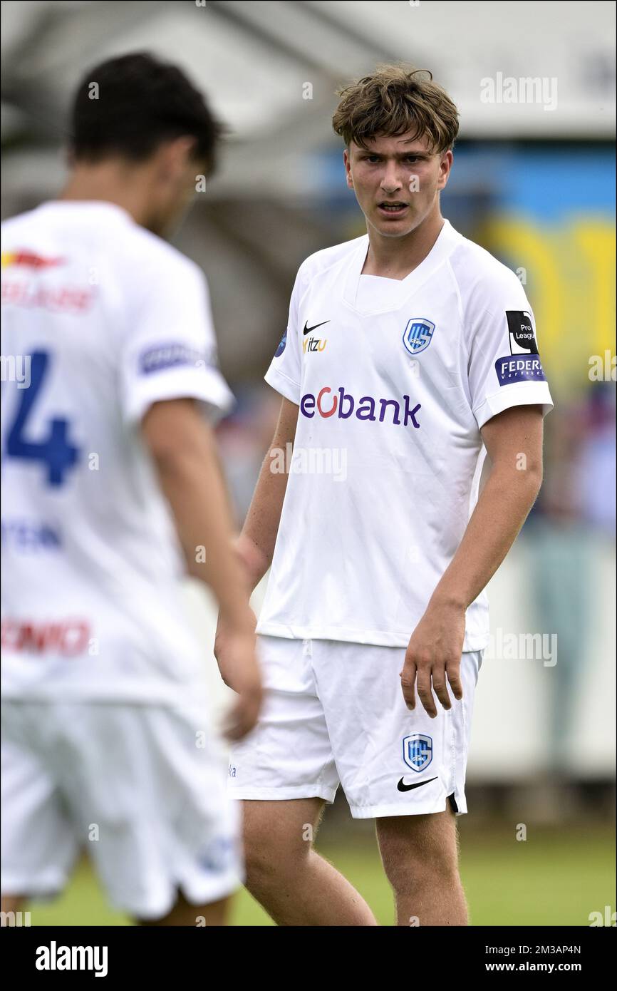 Genk's Mika Godts pictured during a friendly soccer match between ...