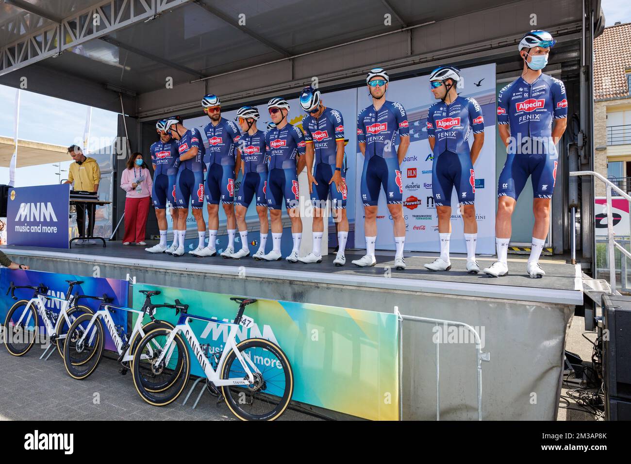 Alpecin-Fenix riders pictured at the start of the men's elite race at ...