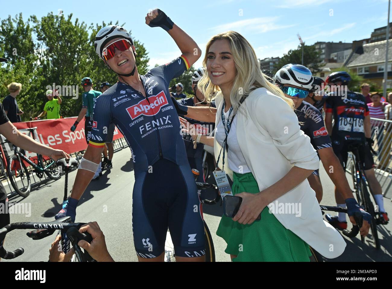 Belgian Tim Merlier of Alpecin-Fenix and his partner Cameron ...